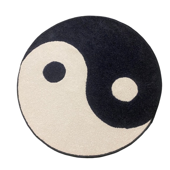 Other | Custom Made Ying Yang Rug Brand New Black White Circle Rug Area ...